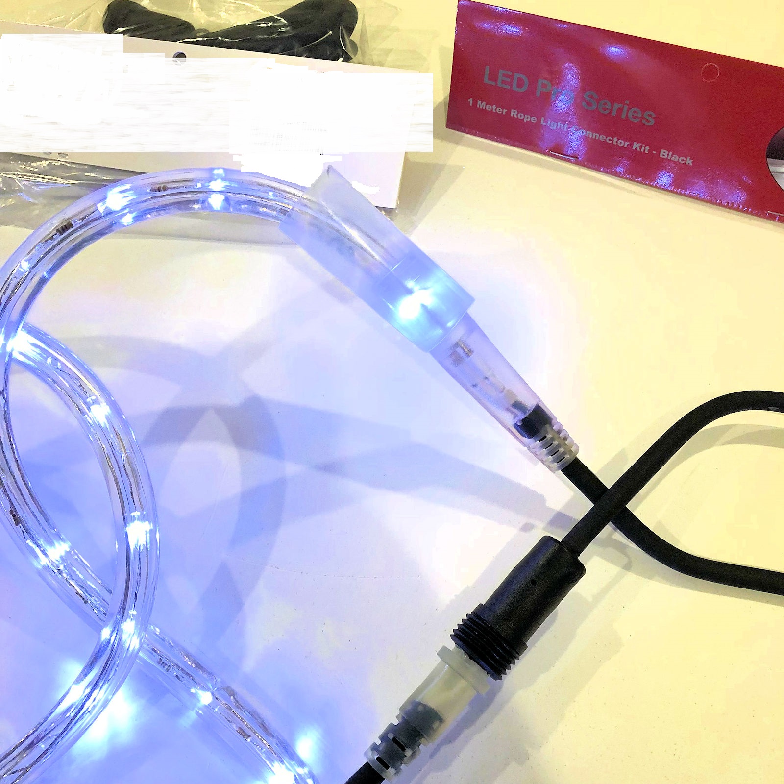 Buy New 1 Metre Extension cord LED Light Rope 2 pin Black online from ...