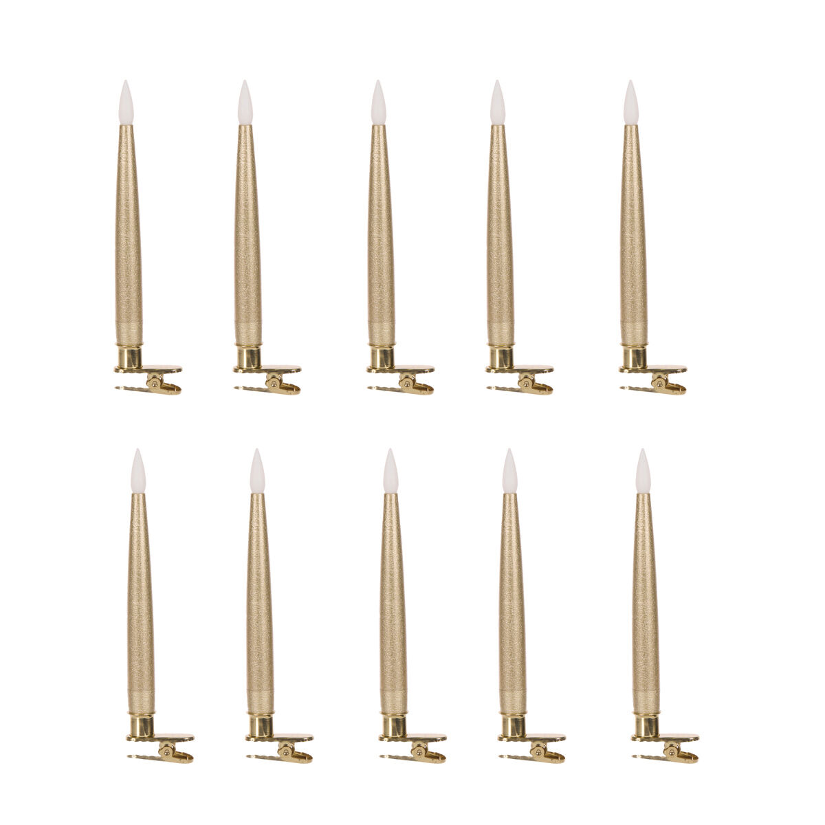 Luxury Gold Taper Clip Candles 10cm | Christmas Complete