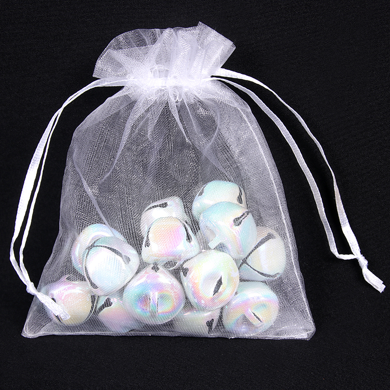White Iridescent Bells 2cm 15pc | We'll Make Your Christmas Complete