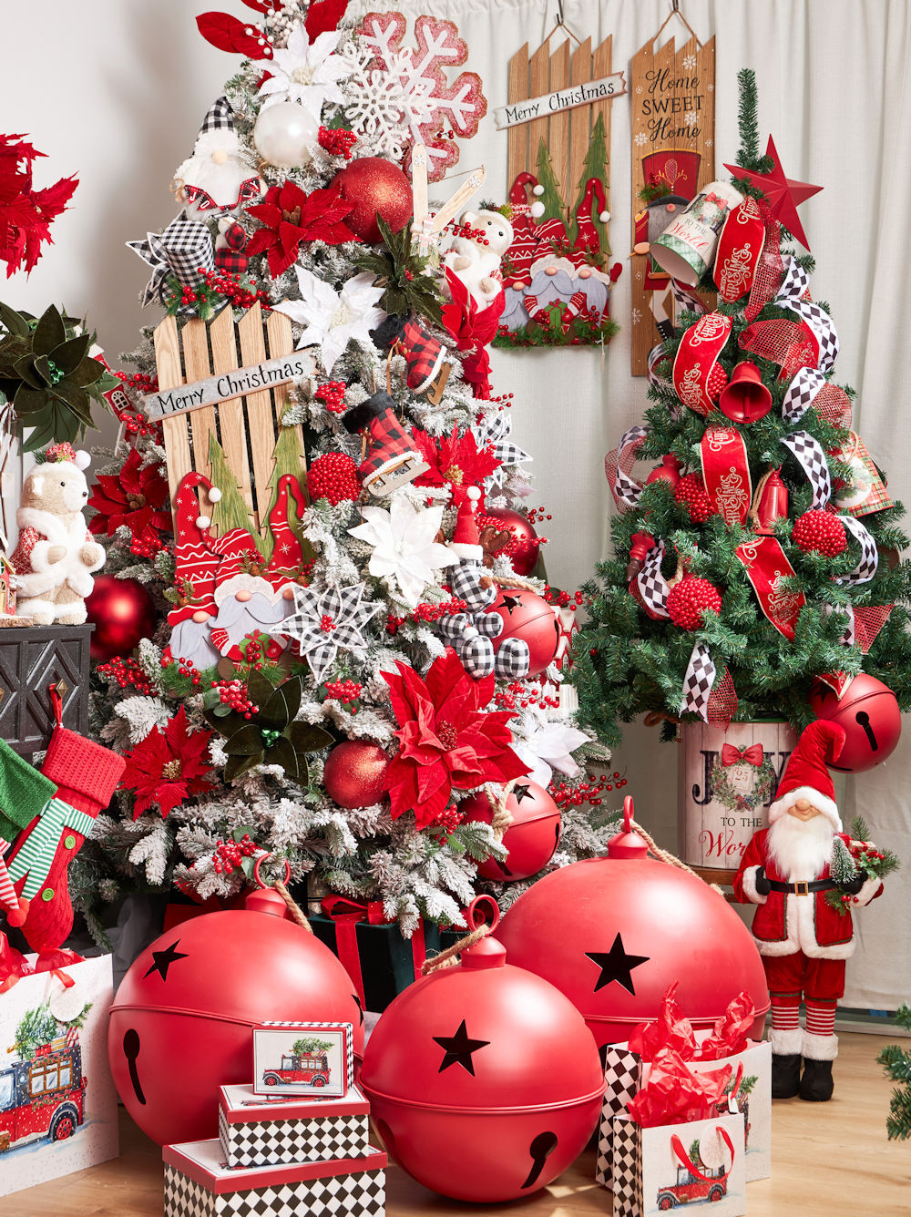Matt Red Jumbo Bells | Christmas Complete