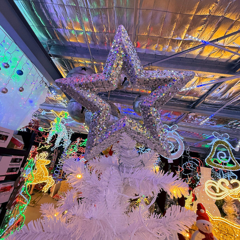 Silver Glitter Star Tree Topper 29cm | Christmas Complete