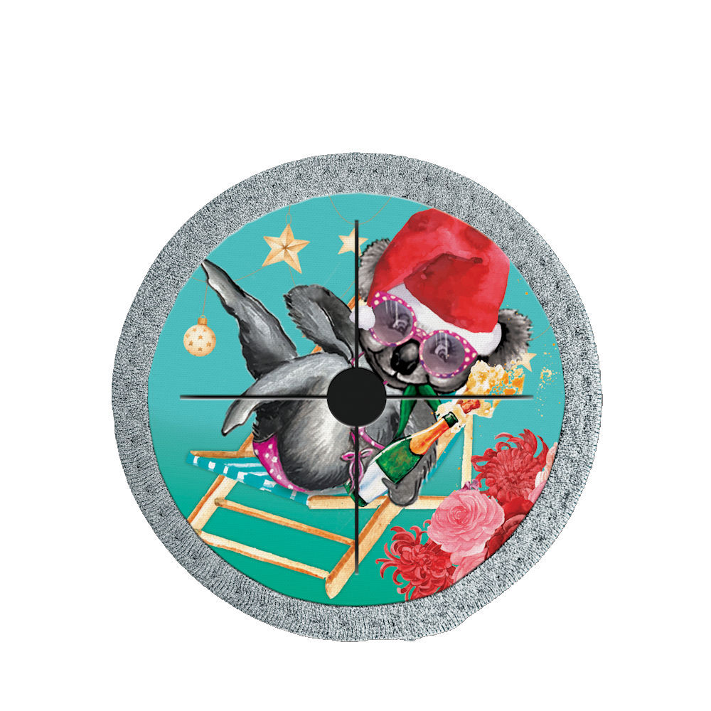 Chrissy Cheeky Koala Wine Glass Coaster 8cm | Christmas Complete