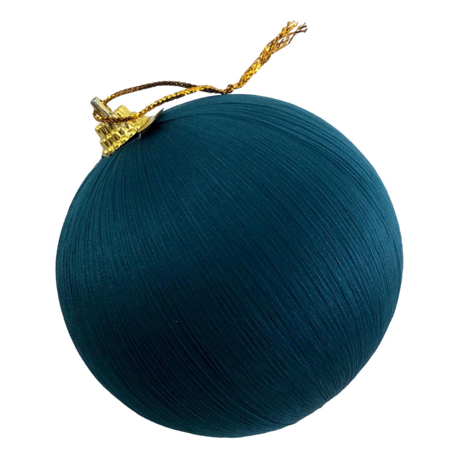 Teal Silk Ball Hanging 6pk | Christmas Complete