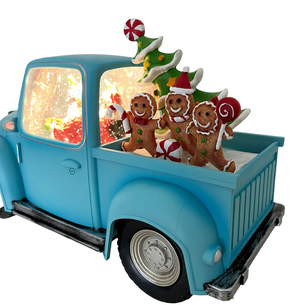 Lantern Blue Ute Santa/Gingerbread 17cm | Christmas Complete