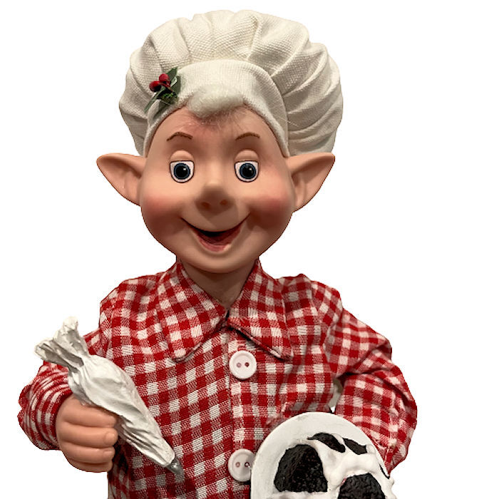 Standing Elf Chef Pudding 30cm | Christmas Complete