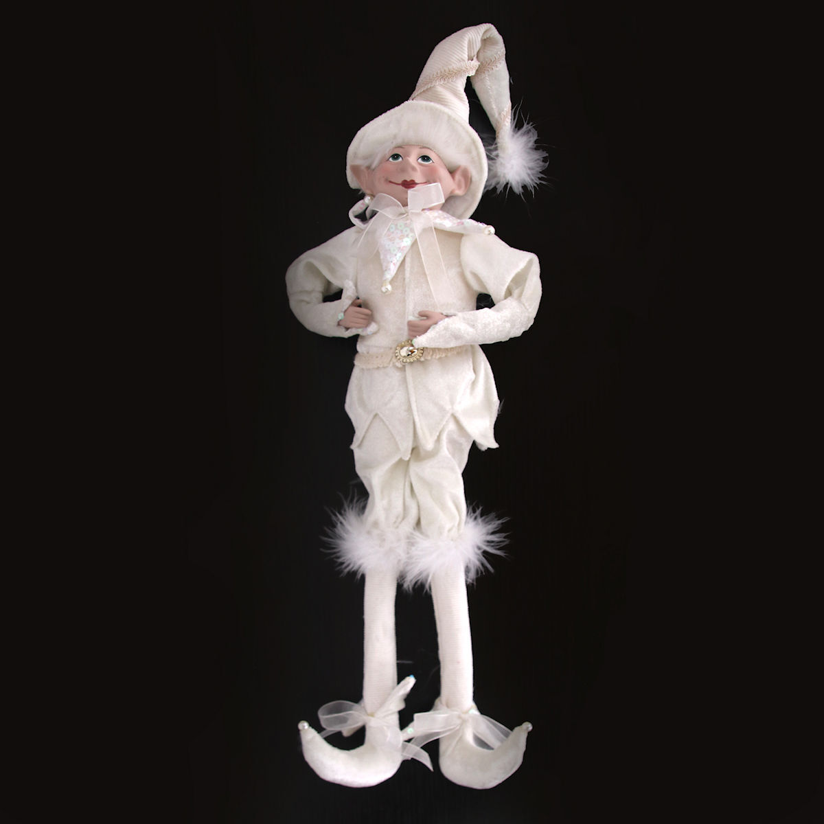 Ivory Jester Elf 50cm | Christmas Complete