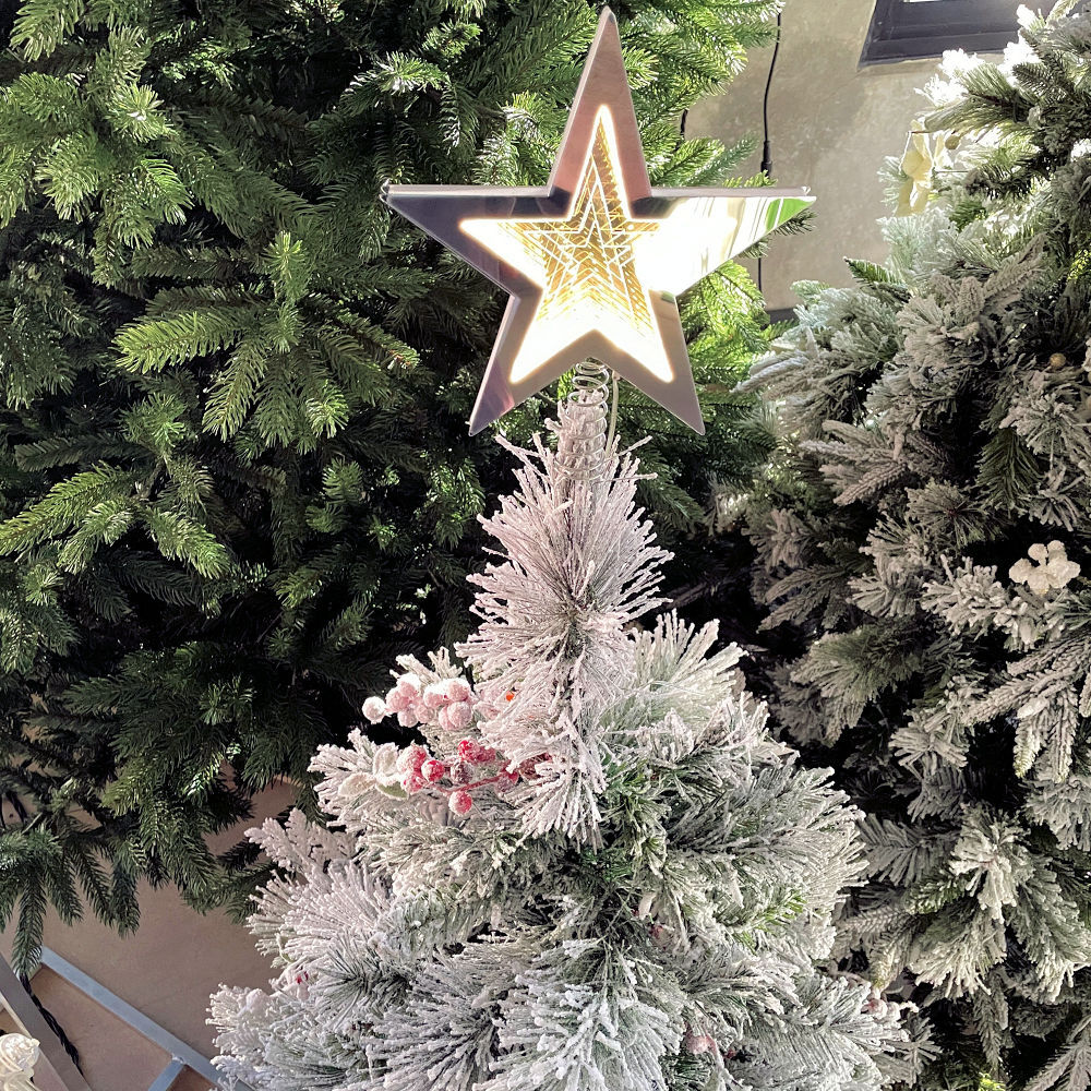 Infinity Tree Top Star White 23cm | We'll make your Christmas Complete