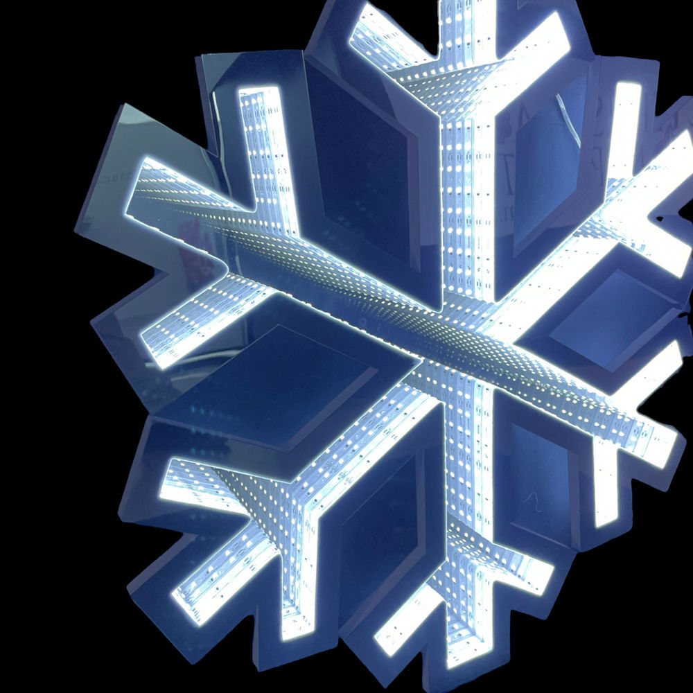 Infinity Hanging Snowflake Large White 60cm | We'll make your Christmas ...