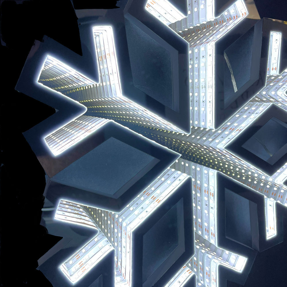 Infinity Hanging Snowflake Small White 40cm | We'll make your Christmas ...