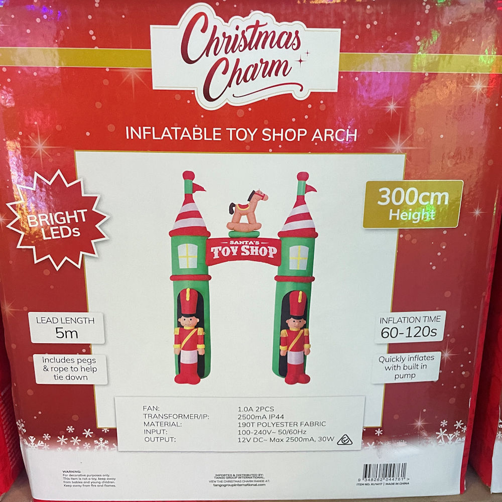 Inflatable Toy Shop Arch with LED 300cm | We'll make your Christmas ...