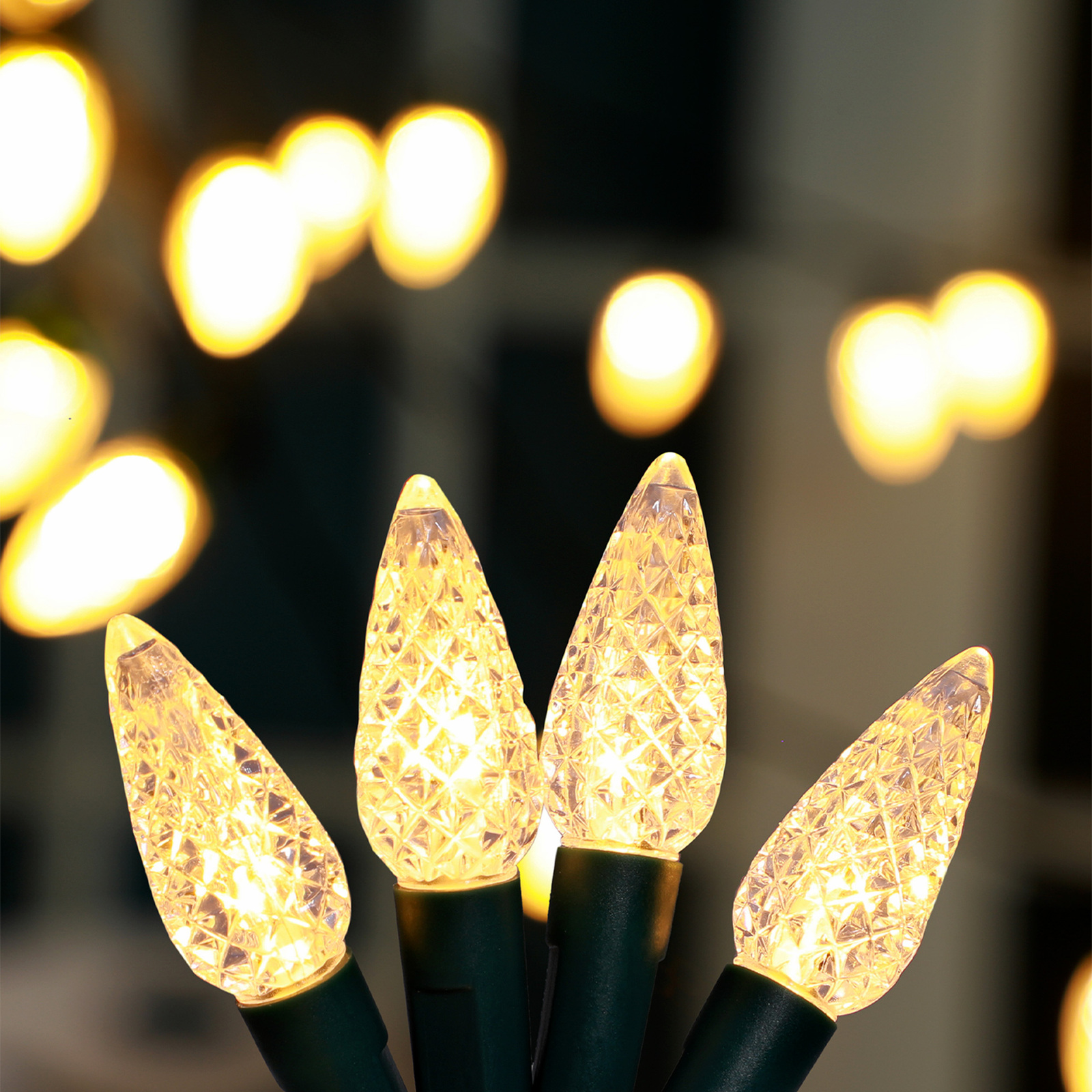 C6 Pinecone String Lights 200 LED Warm White | We'll make your ...