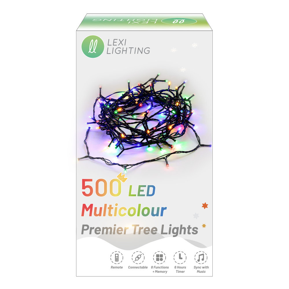 Premier 500 LED Tree String Lights Multicolour | We'll make your ...