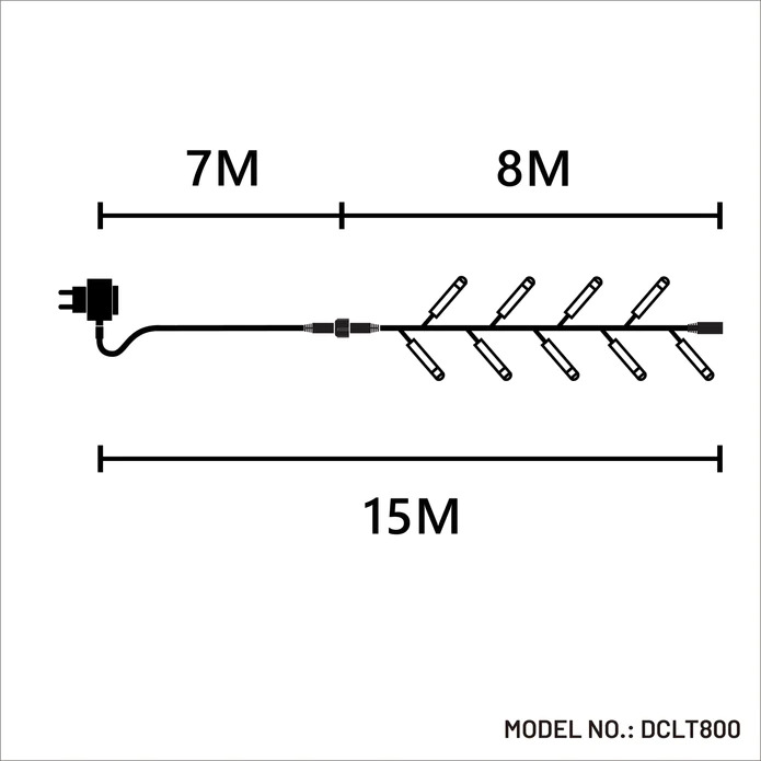 Firecracker Cluster Lights 800 LED Warm White | Christmas Complete