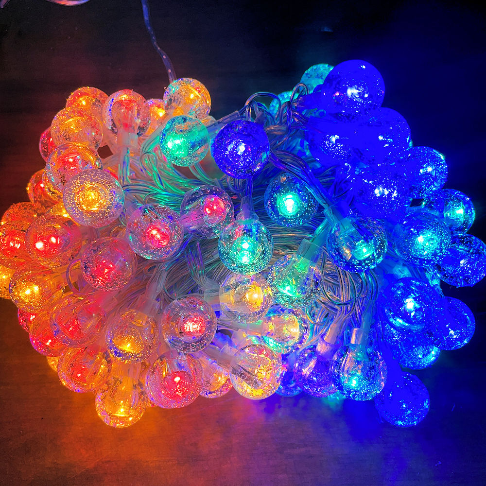 100 LED Bubble Ball String Lights Multicolour | Christmas Complete