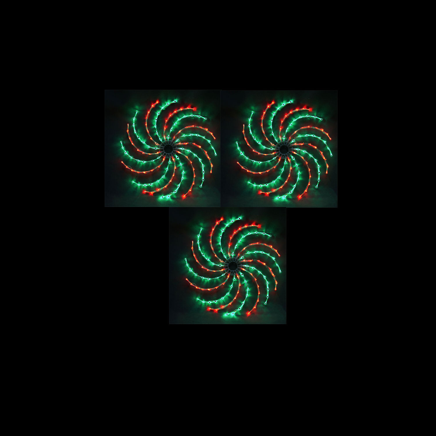 Buy New LED Spinner Green & Red 50cm SET of 3 | Christmas Complete