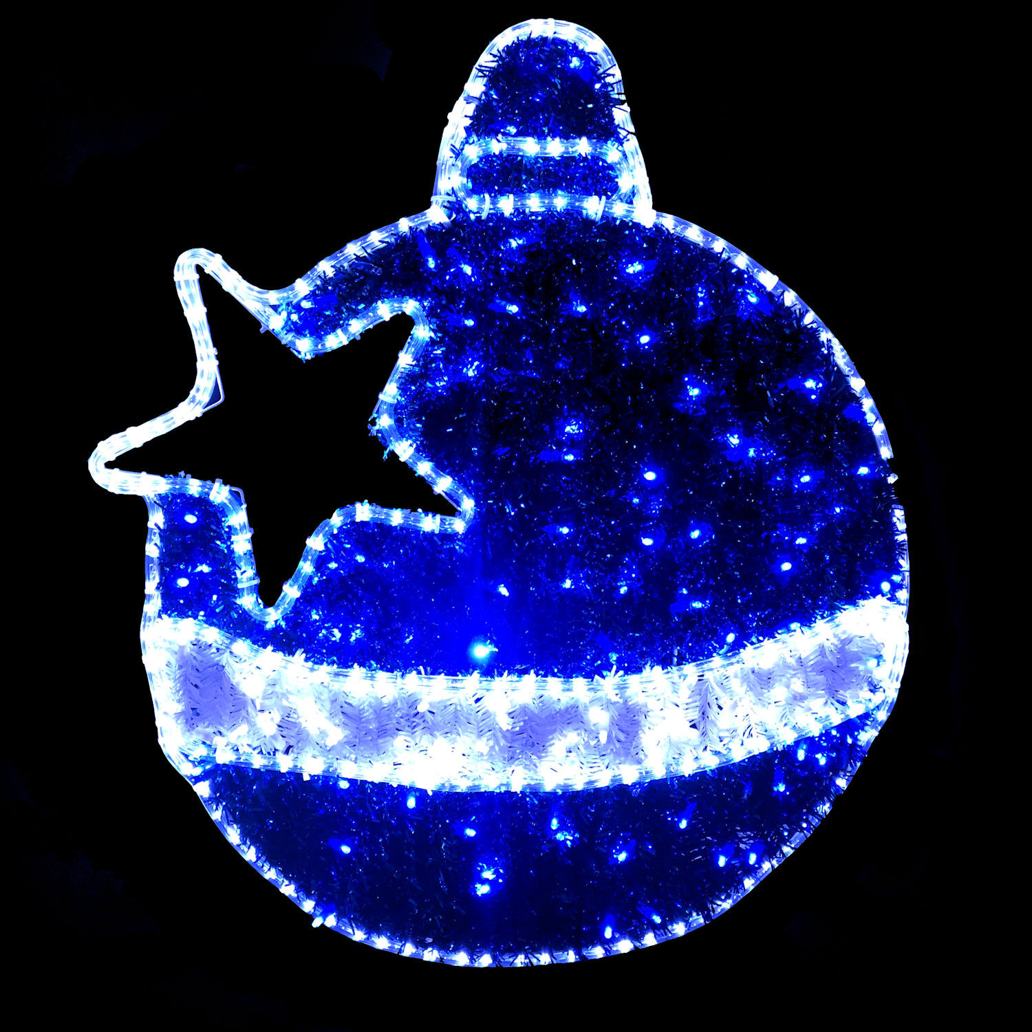 Buy new LED Christmas large bauble blue motif - Silhouette 90cm online ...