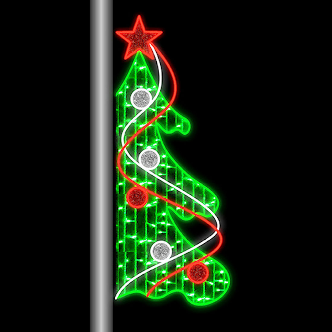 Christmas Tree Lamp Pole Rope Light Motif | Christmas Complete