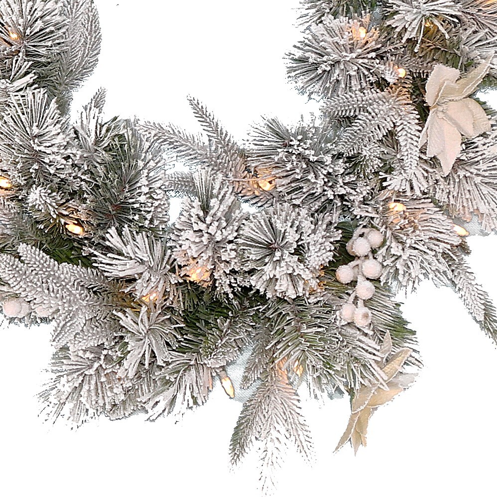 Buy New Season Christmas Stunning Frosted Colonial Garland with Lights ...