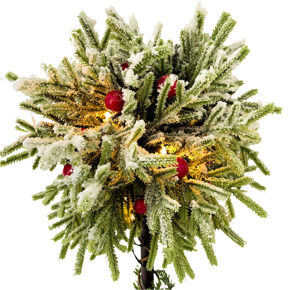 LED Red Berry Topiary Tree 60cm | Christmas Complete