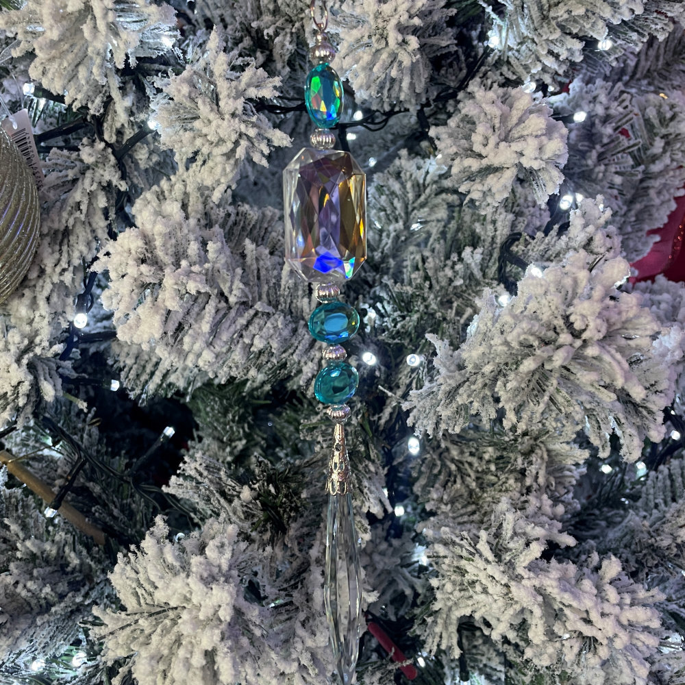 Acrylic Jewel Single Tiffany Blue 2 Asst 21cm | Christmas Complete