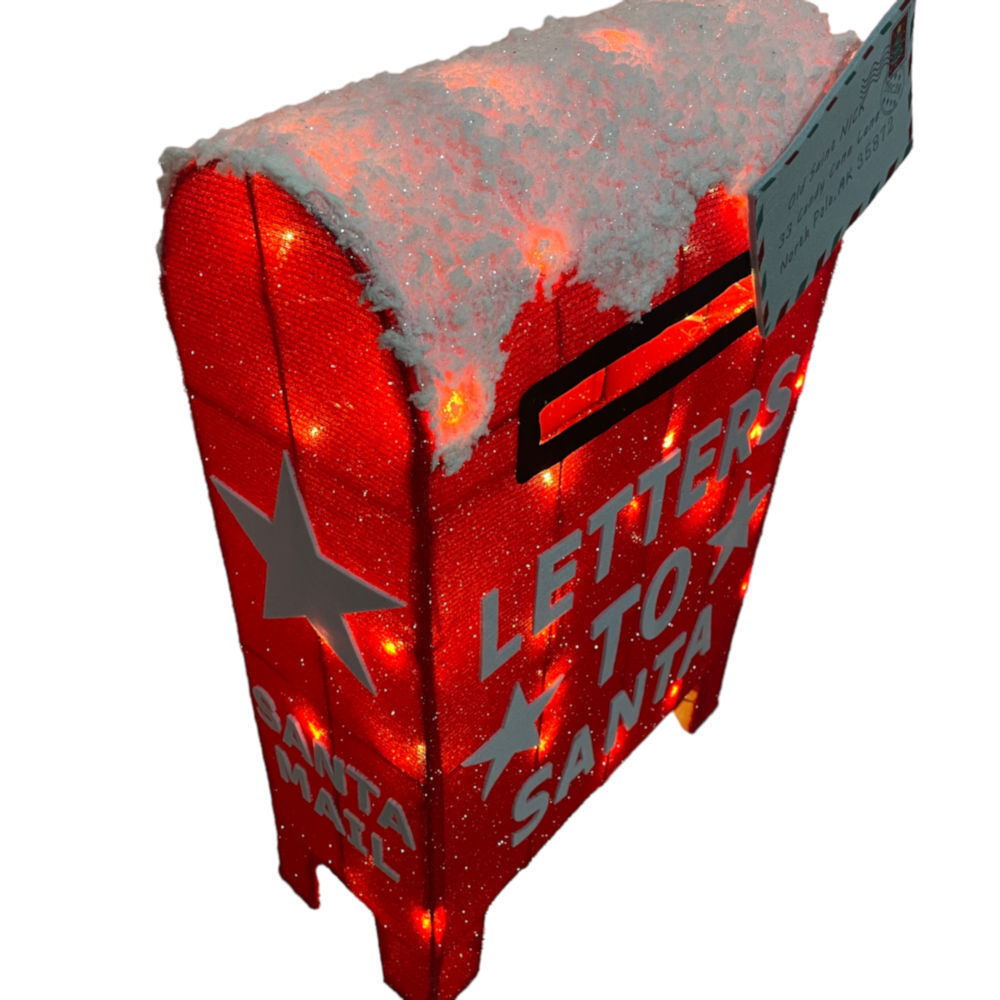 LED Mesh Santa Letter Box 72x46x20cm | Christmas Complete