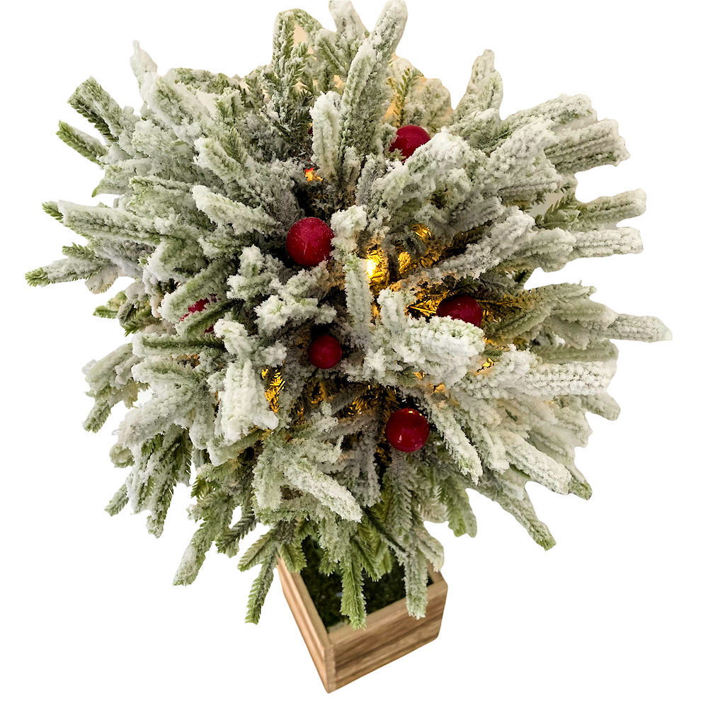 LED Red Berry Topiary Tree 45cm | Christmas Complete