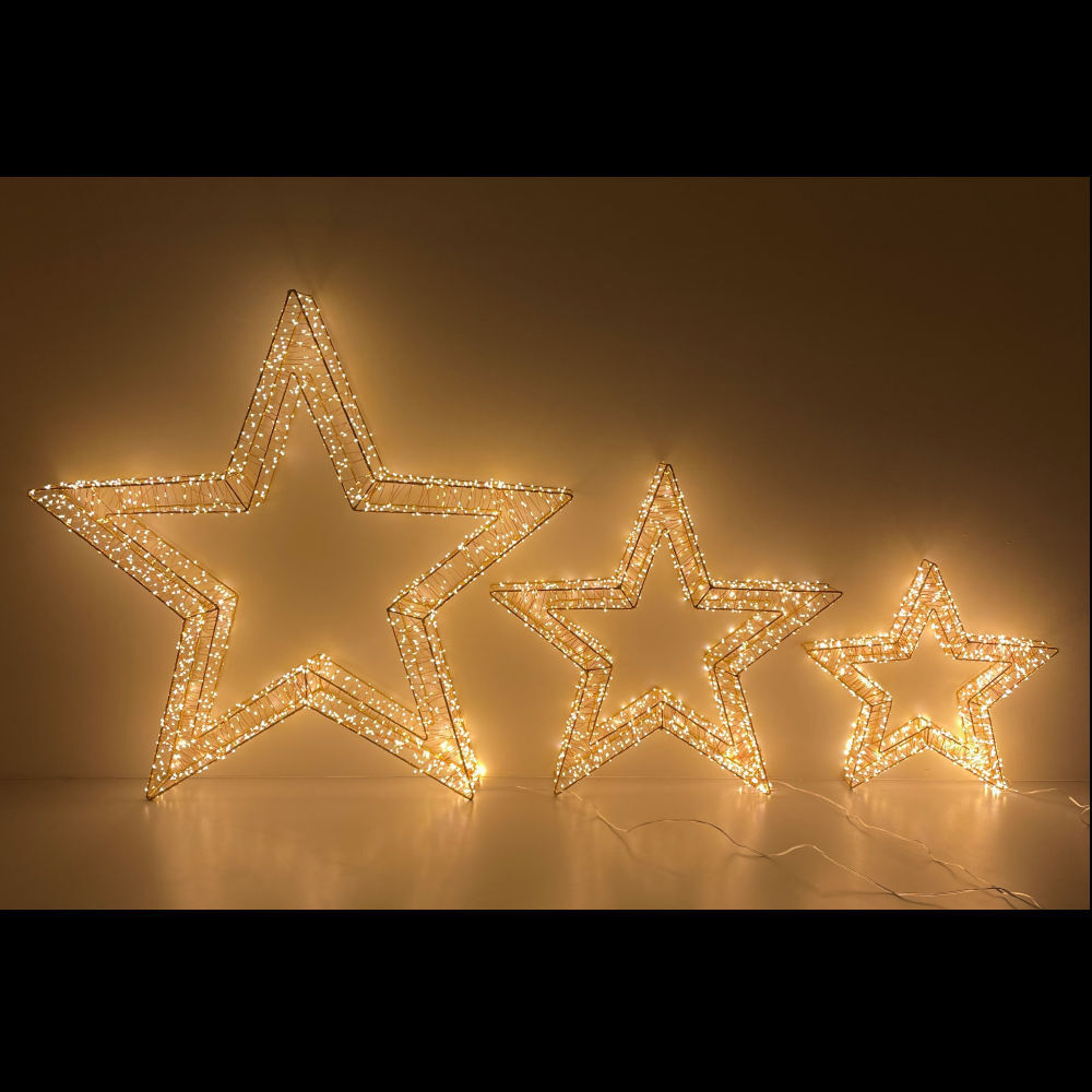 3D Star Metal Frame 1700L 75cm | We'll make your Christmas Complete