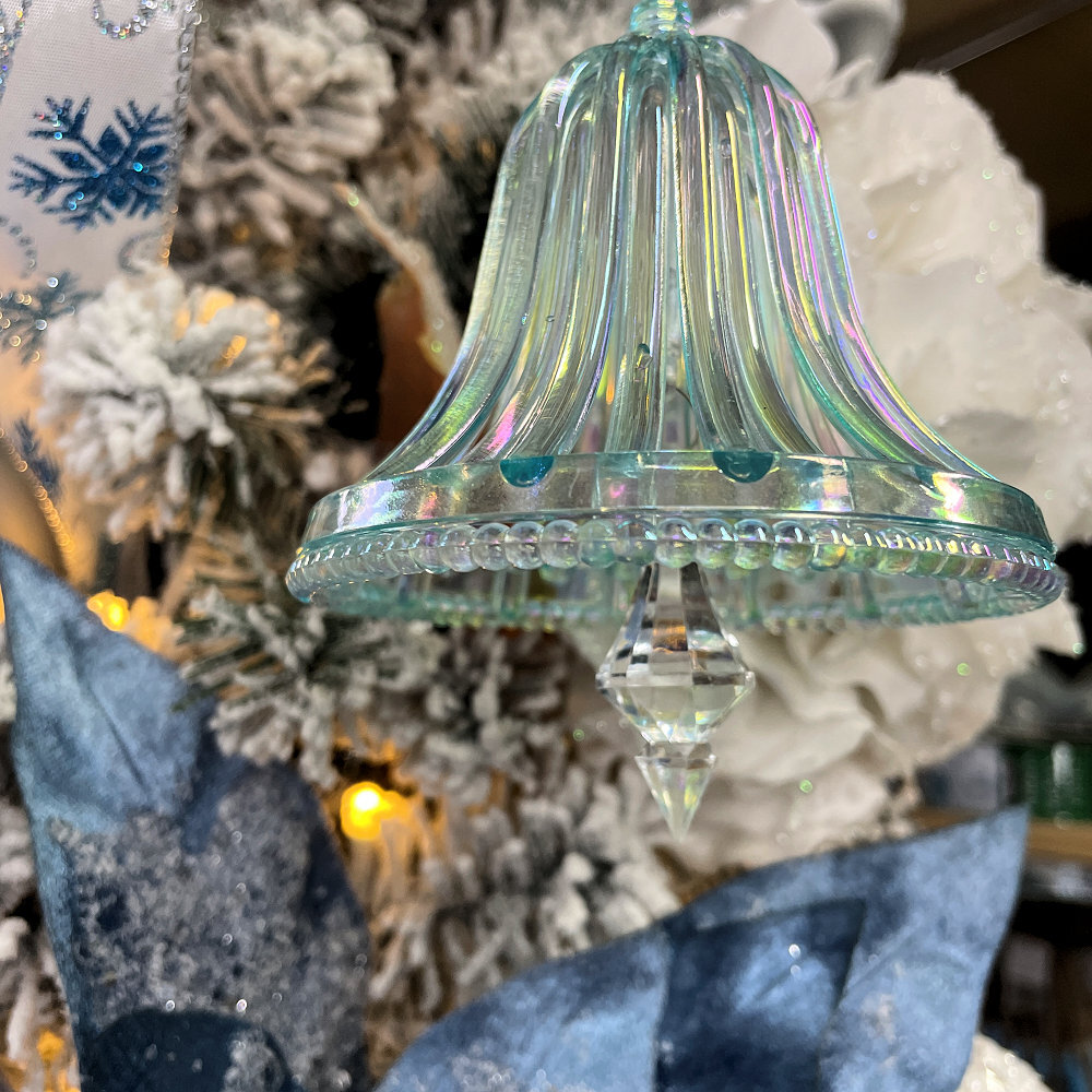 Tiffany Blue Liberty Bell Hanging 9cm | Christmas Complete