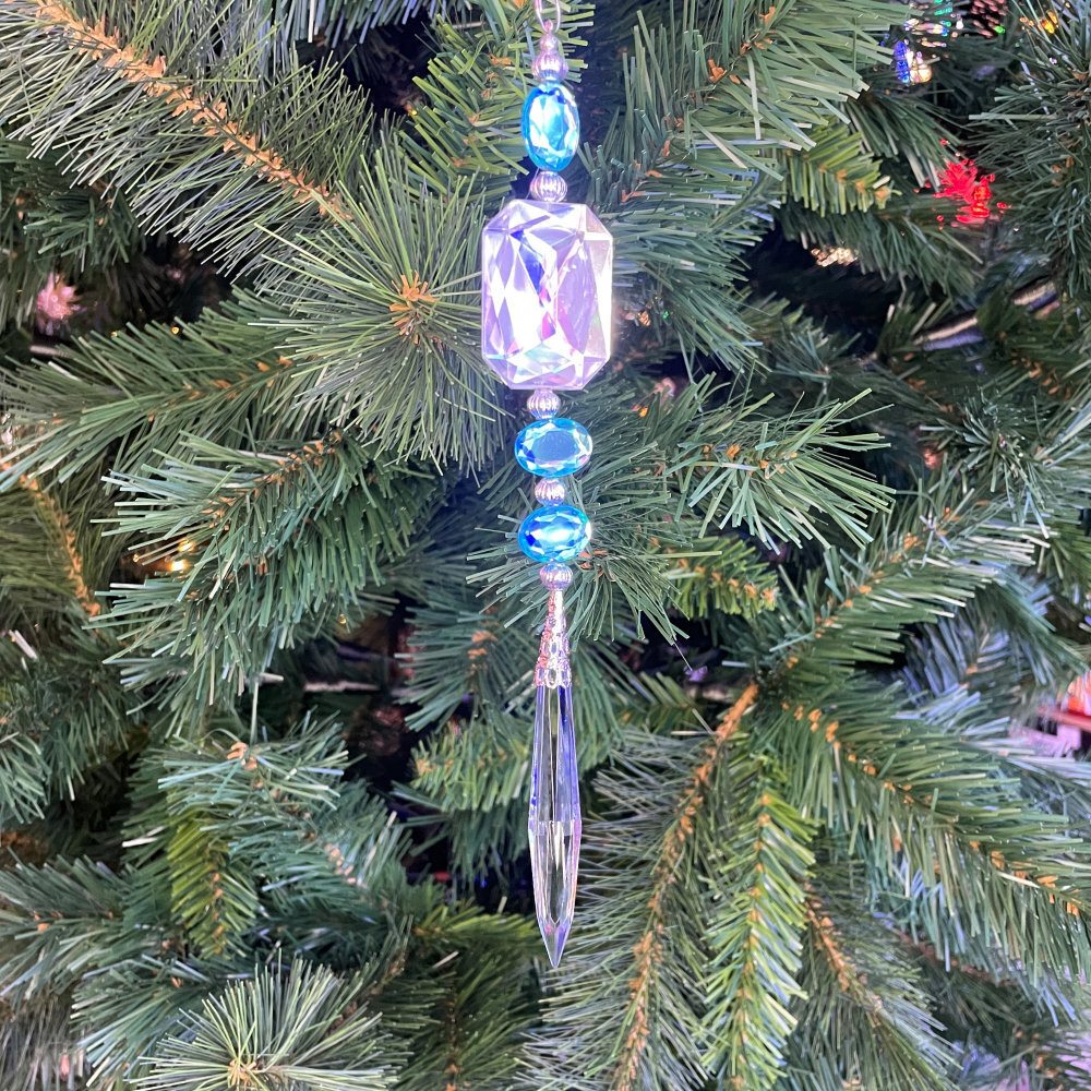 Acrylic Jewel Single Tiffany Blue 2 Asst 21cm | Christmas Complete