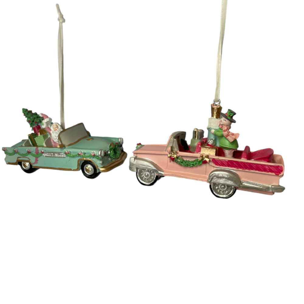 Vintage Cars Hanging Green | Christmas Complete