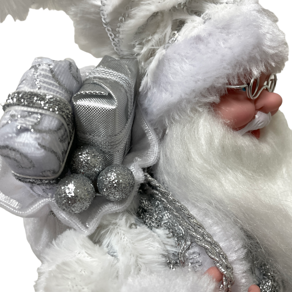 Standing Santa Silver 30cm | Christmas Complete