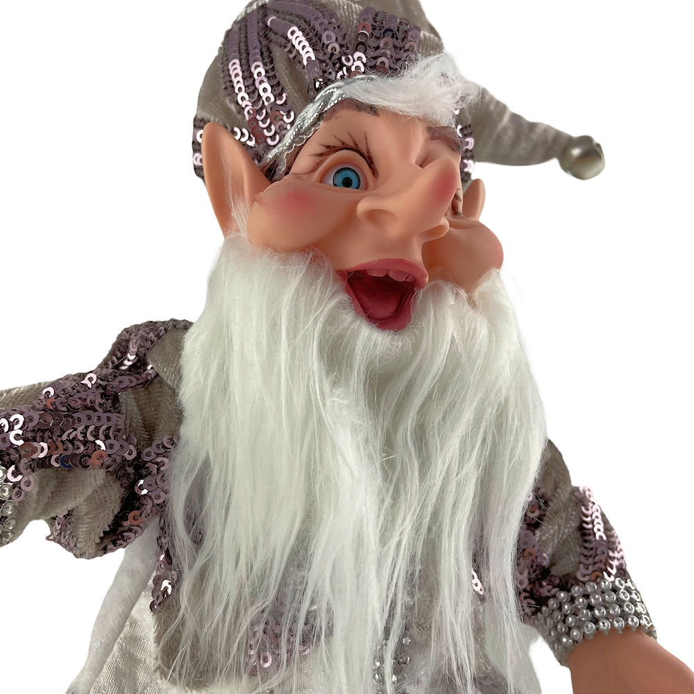 Theatre Elf Mauve Grey 40cm | Christmas Complete
