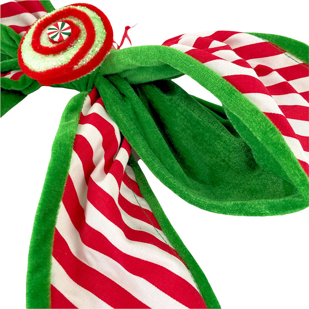 Hanging Candy Cane Bow 40cm | Christmas Complete