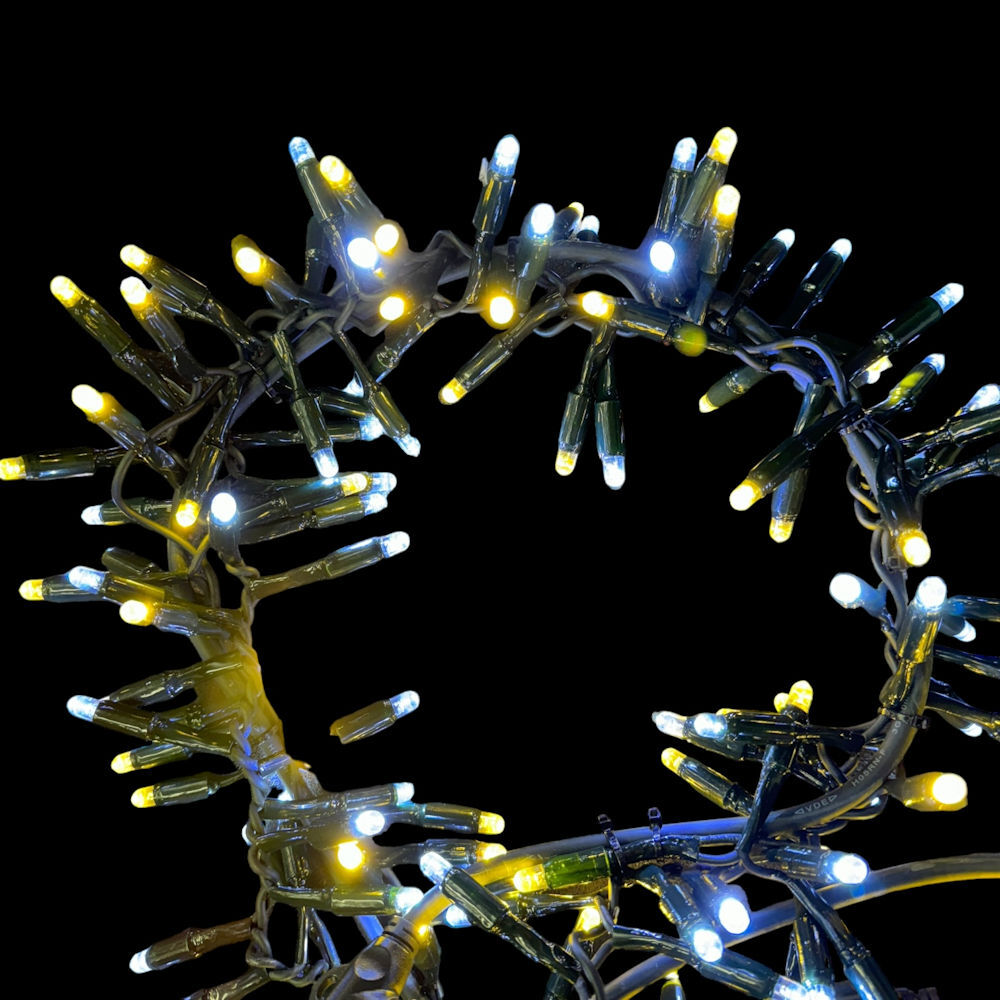 Cluster Lights WHITE + WARM WHITE 10m | Christmas Complete