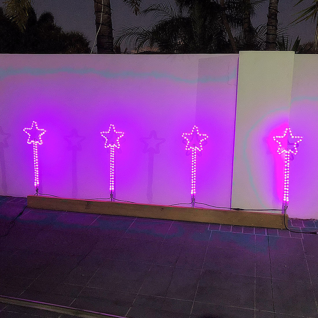 RGB 4 Star Stakes Rope Light Motif | Christmas Complete