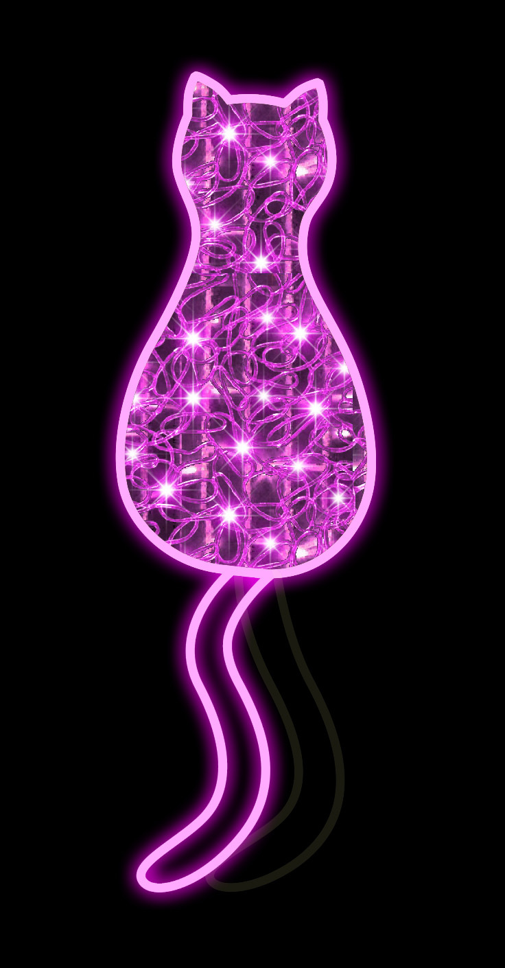 Pink Cat with Moving Tail Rope Light Motif | Christmas Complete