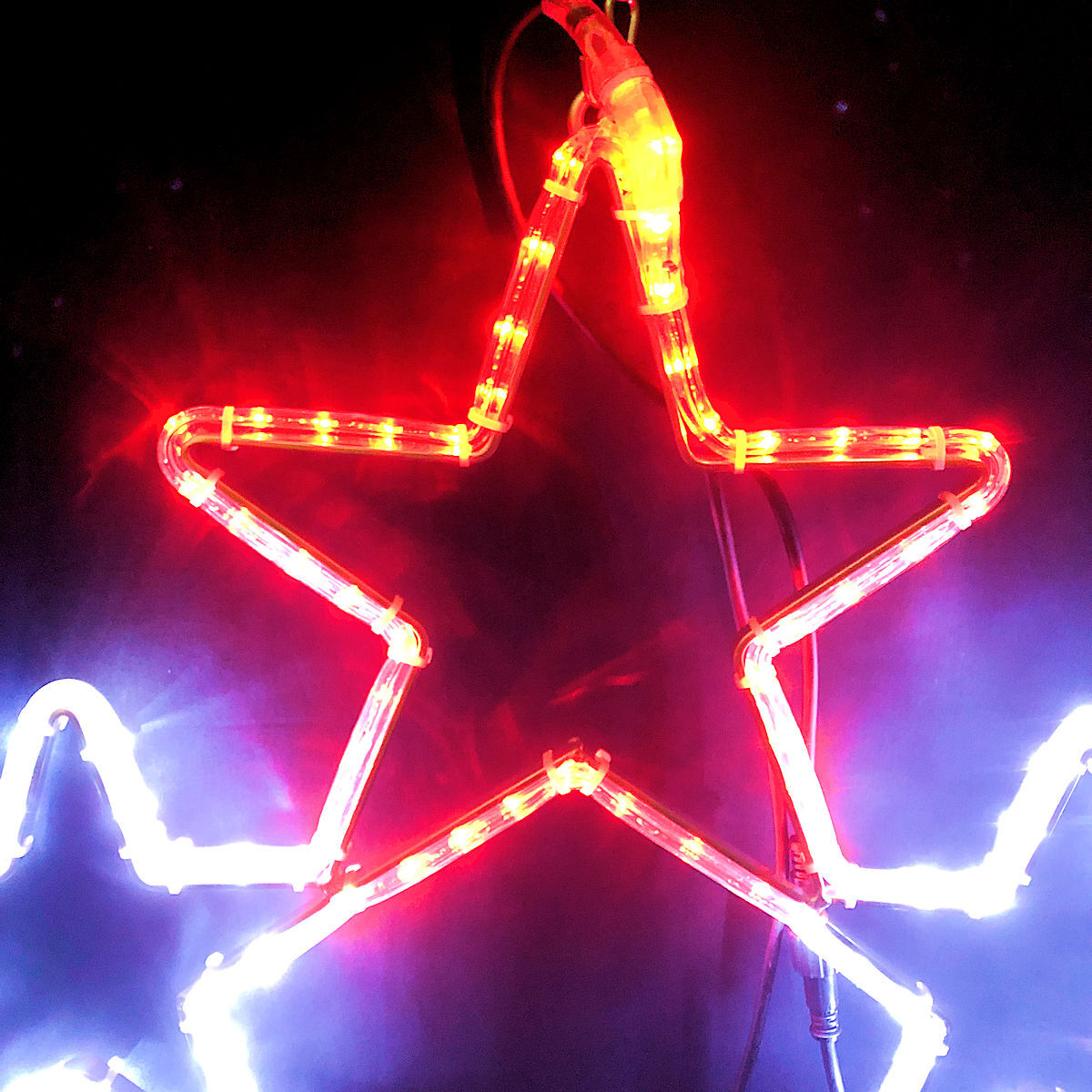 3 Flashing Stars 70cm Rope Light Motif | Christmas Complete