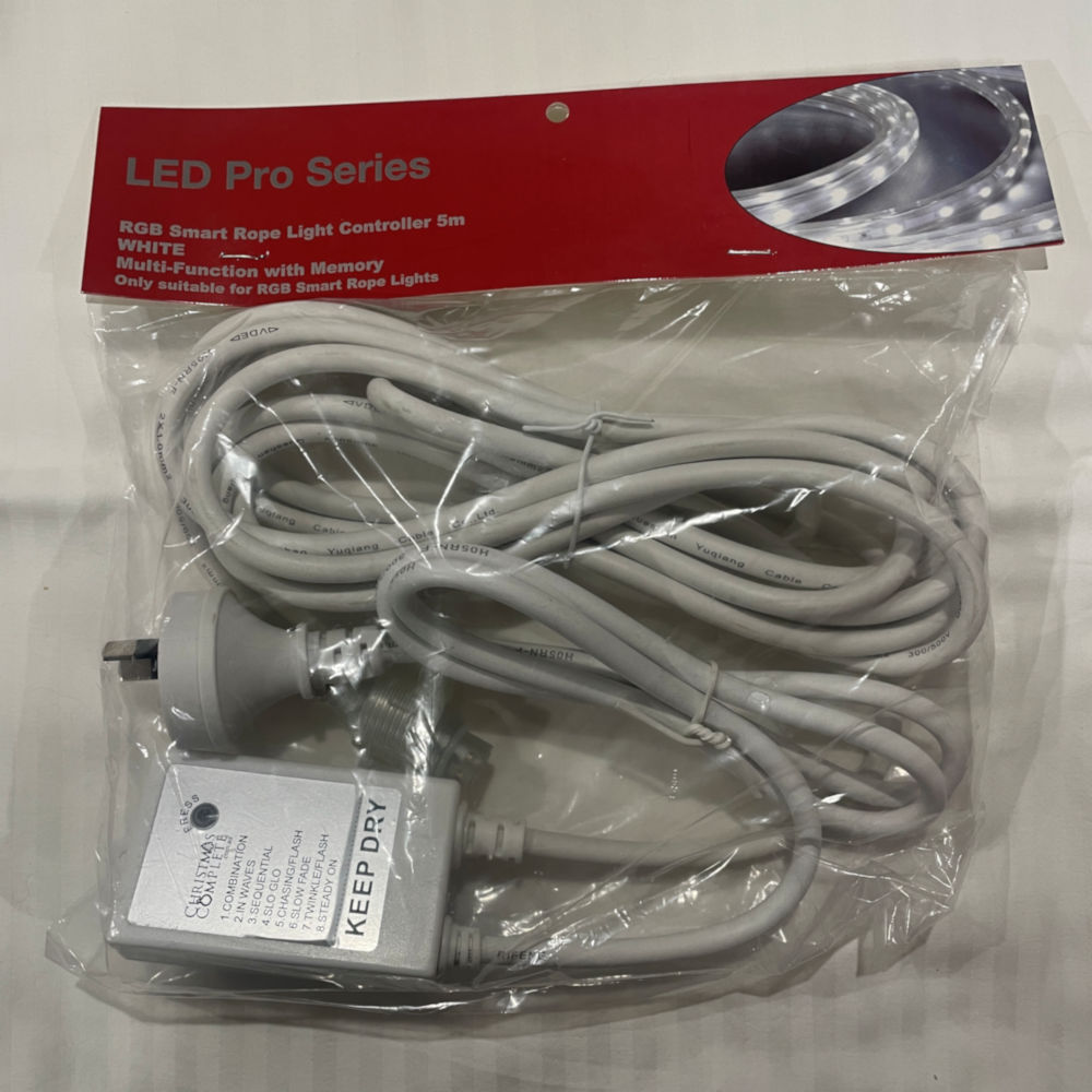 RGB WI-FI Rope Light 8 Function Controller Power Cord | Christmas Complete