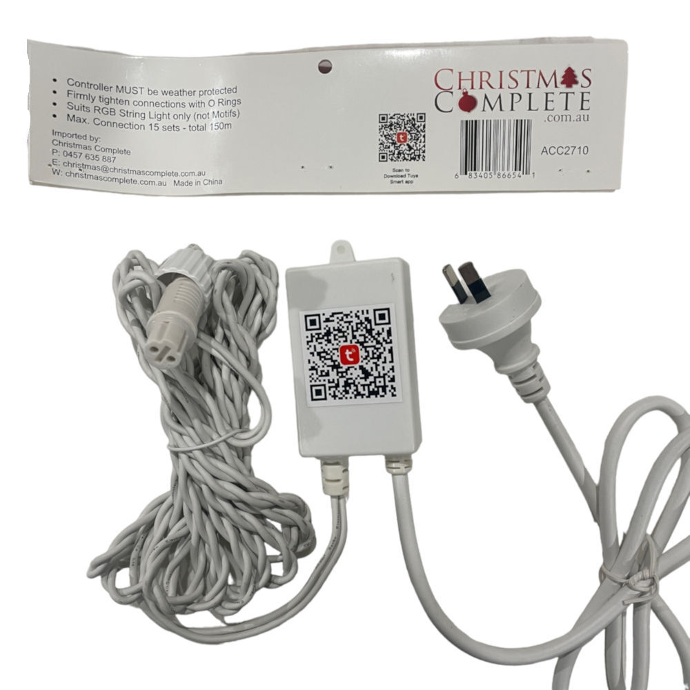 RGB String Light 8 Function Wi-Fi Controller Power Cord | Christmas ...