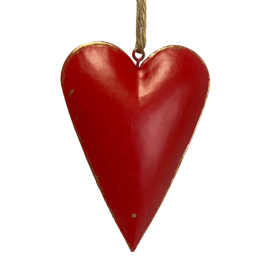 Red Metal Heart Hanging 11cm | Christmas Complete