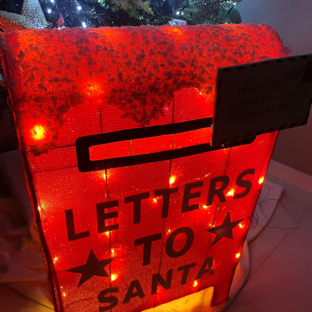 LED Mesh Santa Letter Box 72x46x20cm | Christmas Complete