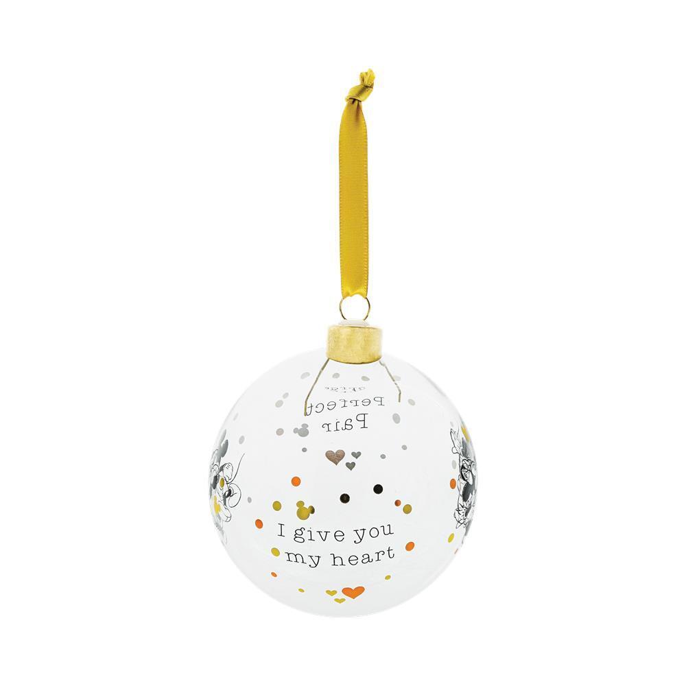 Mickey & Minnie Glass Bauble 10cm | Christmas Complete