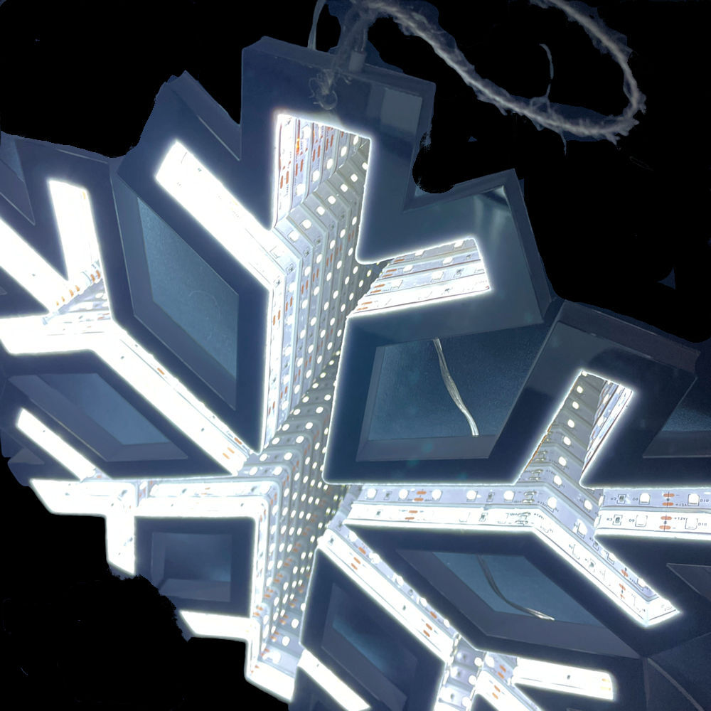 Infinity Hanging Snowflake Small White 40cm | We'll make your Christmas ...