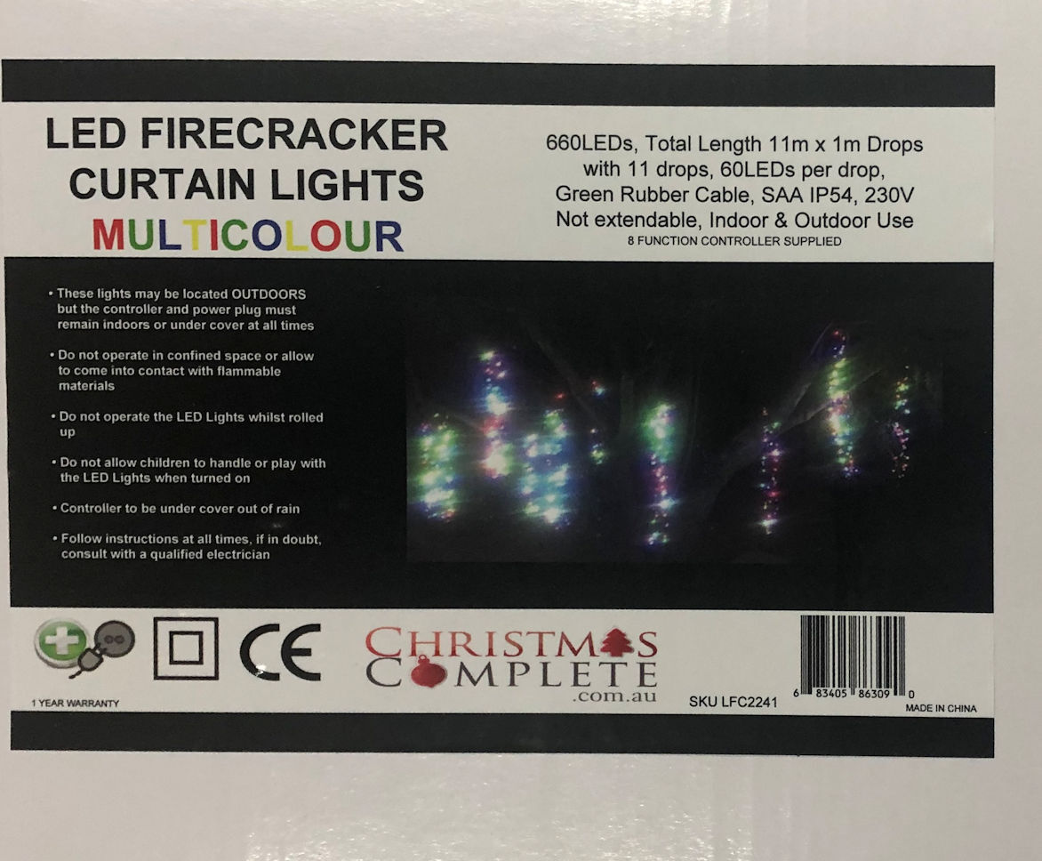 Firecracker Lights Multicolour 10m | Christmas Complete