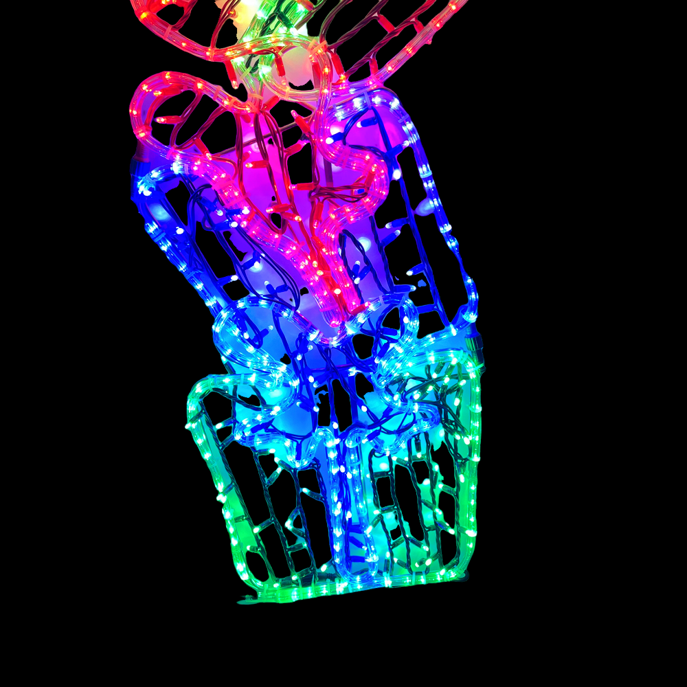 Gift Boxes Stacked Rope Light Motif | Christmas Complete