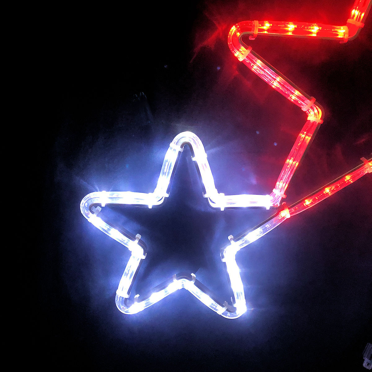 3 Flashing Stars 70cm Rope Light Motif | Christmas Complete