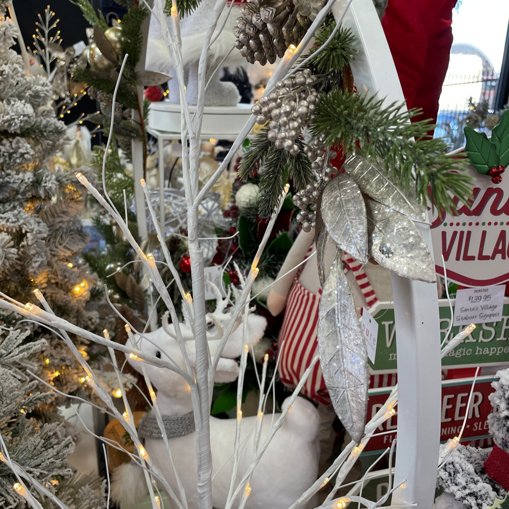 White iron Garland Frame Round 100cm | Christmas Complete