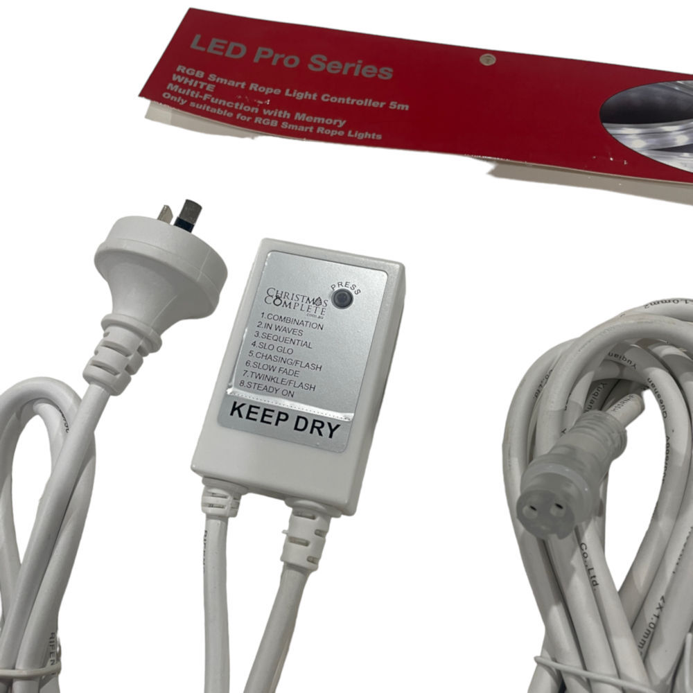 RGB WI-FI Rope Light 8 Function Controller Power Cord | Christmas Complete