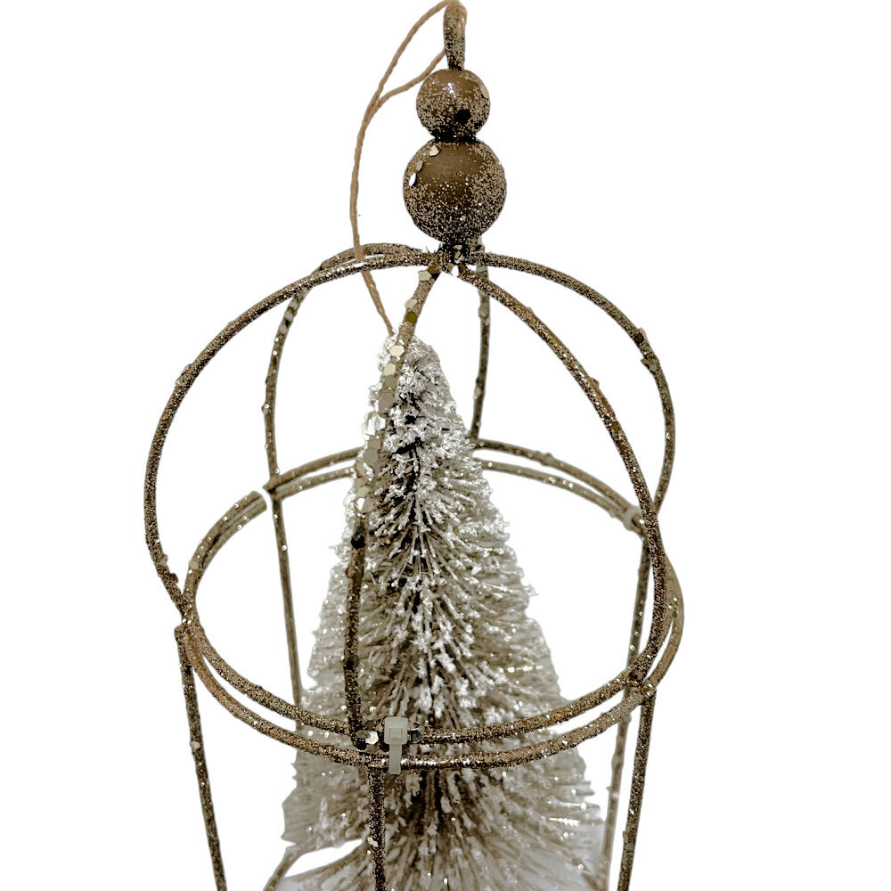 Metal Cage Sisal Tree 22cm | We'll make your Christmas Complete