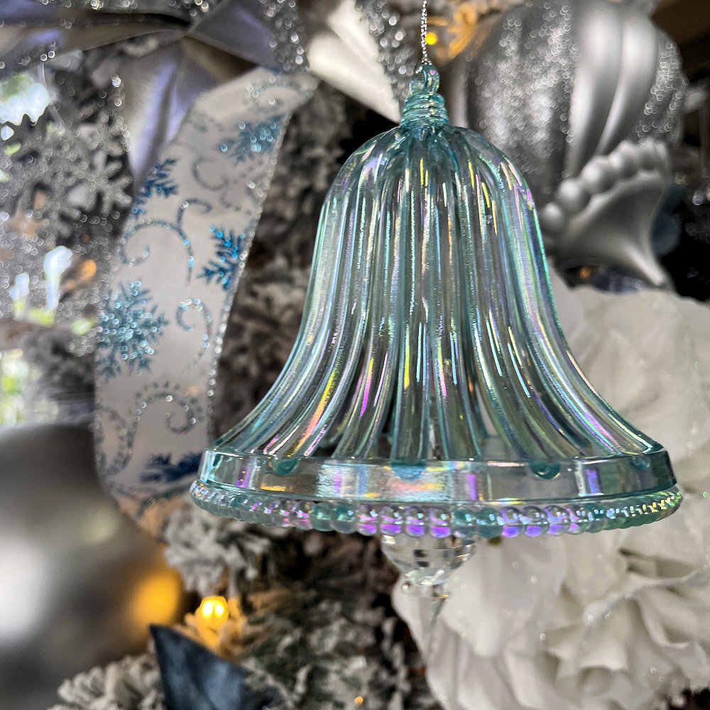 Tiffany Blue Liberty Bell Hanging 9cm | Christmas Complete